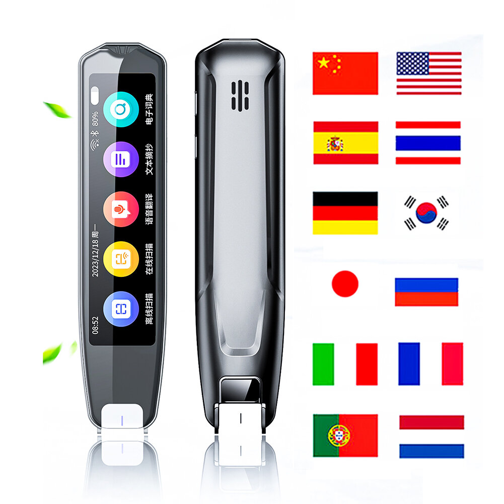 Сканирующая Ручка-Словарь X6pro: Интеллектуальный Переводчик для Изучения и Путешествий с Поддержкой 12 Языков Оффлайн