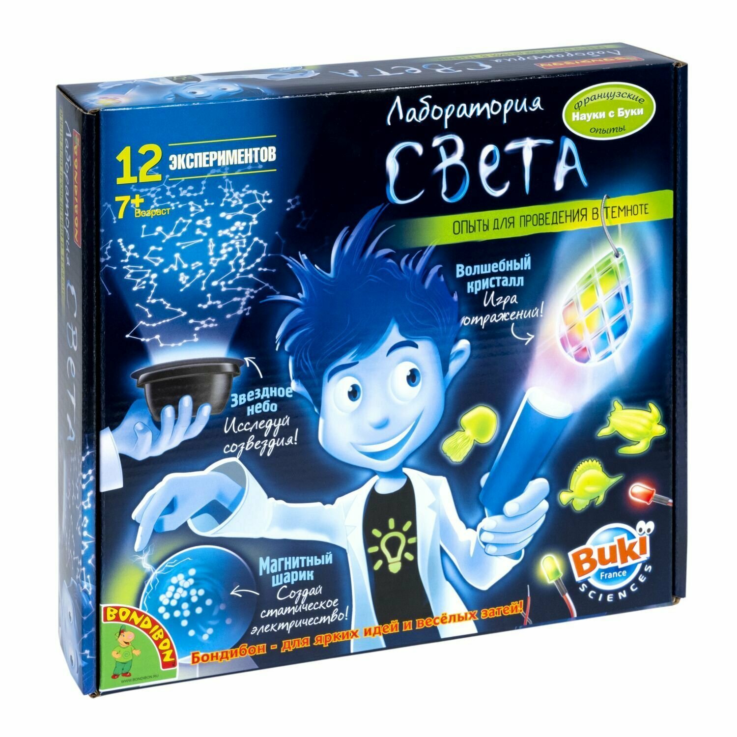 Француз. опыты Науки с Буки Bondibon Лаборатория света ВВ47454