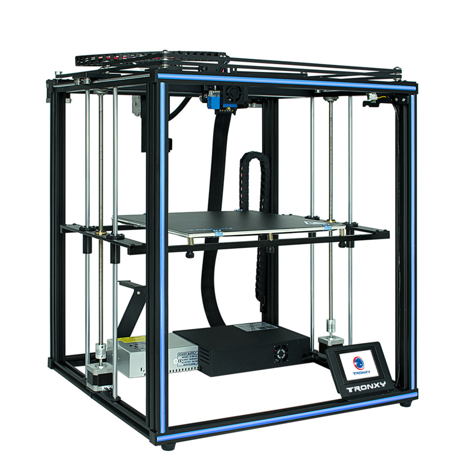 3D принтер DIY Kit X5SA PRO с размерами печати 330*330*400mm, поддержка автоуровня, детекция окончания филамента, восстановление печати при отключении питания, 1 сопло, размер сопла 0.4mm, материал 1.75mm, плата Lattice Platform, экран 3.5 дюйма