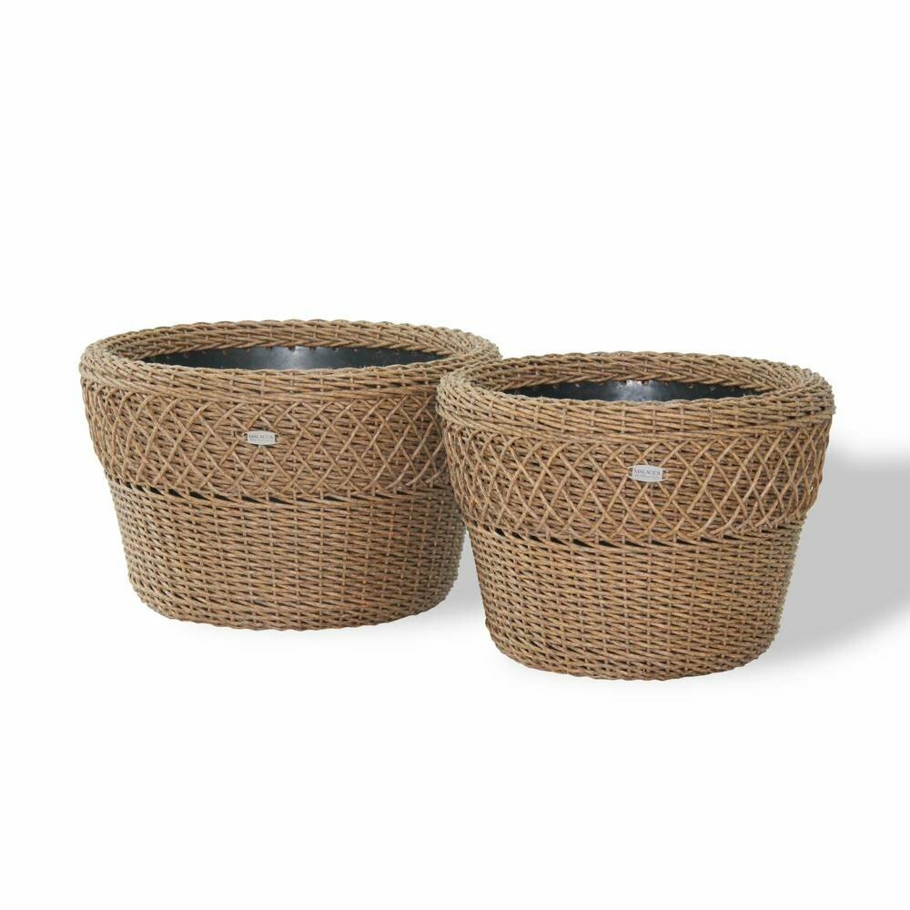 Комплект больших плетеных кашпо из ротанга Агата от Malacca 65 л + 40 л, 2шт
