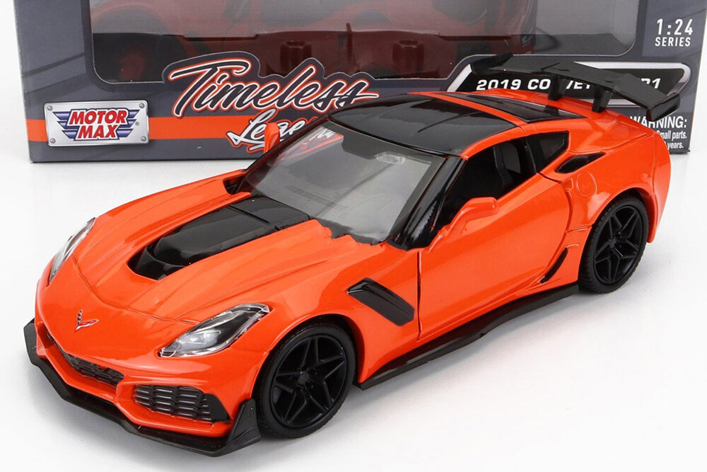 Модель коллекционная MOTORMAX Chevrolet corvette ZR1 2019 orange / шевроле корвет оранжевый