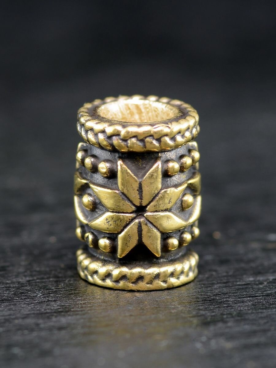 Шарм бусина для браслета, подвески со славянским оберегом Hobbylive из ювелирной латуни - Алатырь