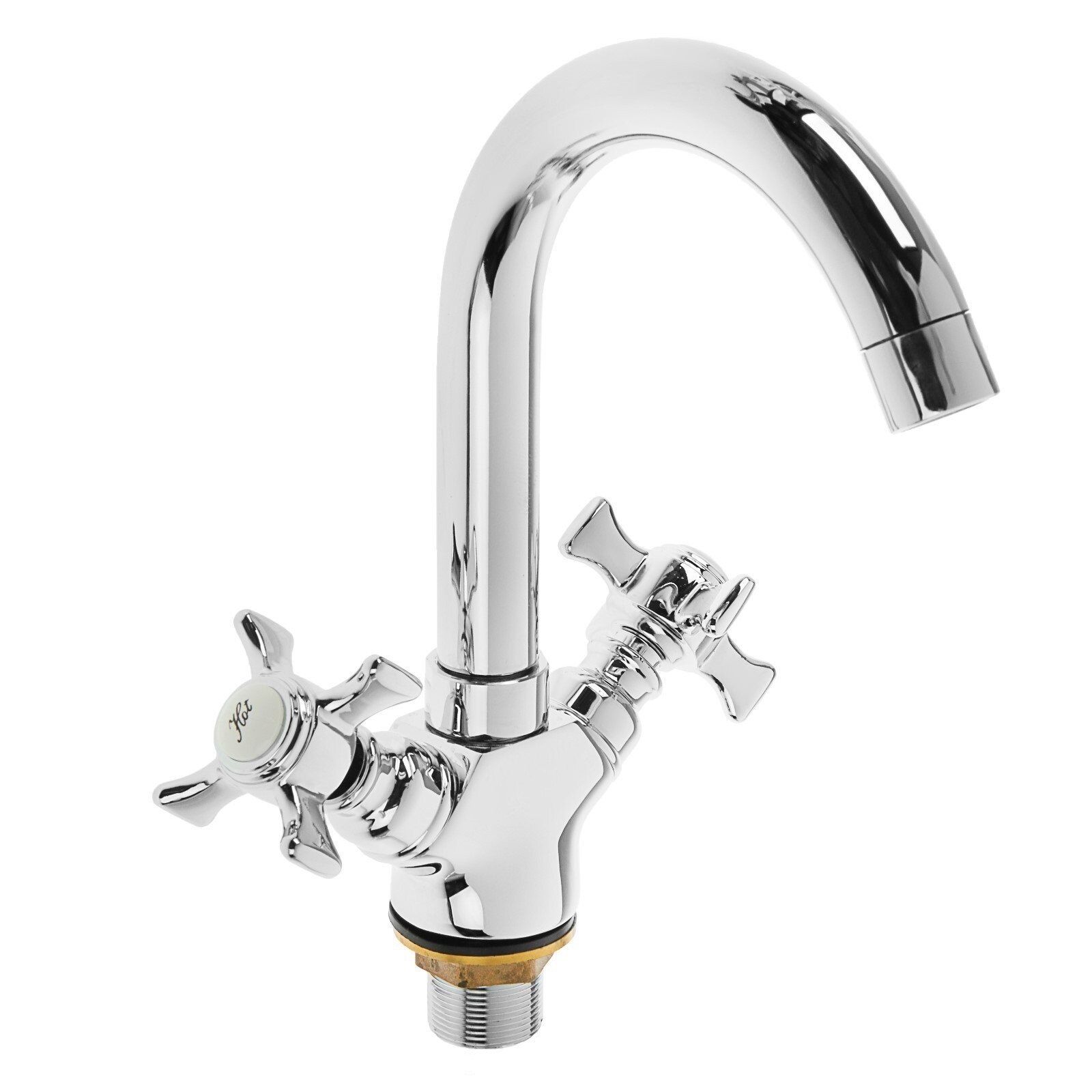 Смеситель для умывальника A9470 Accoona, 1/2, керамические кран-буксы, крепление гайка