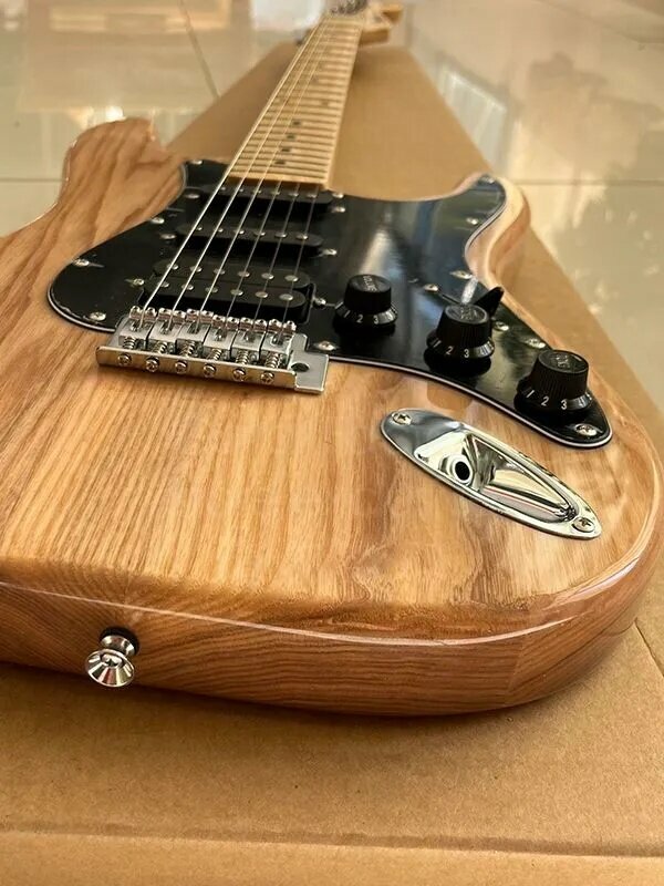 GLAT Электрогитара Классическая Stratocaster 6-струнная, корпус Вяз