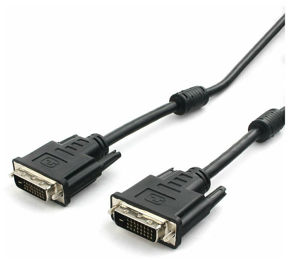 Кабель Dvi- DVI 3.0м Cablexpert dual link 25M/25M, 3.0м, материал проводников: омеднённая сталь, черн