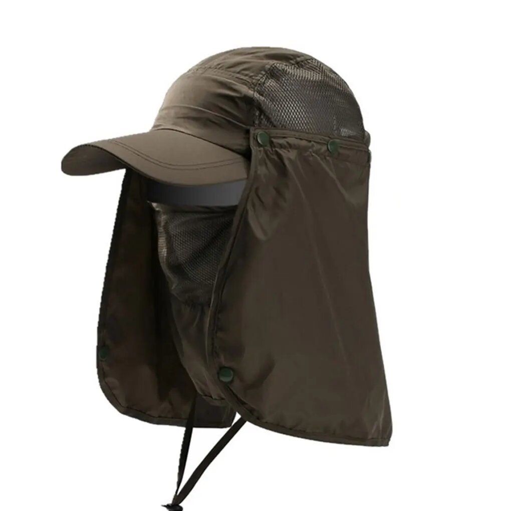 Кепка с козырьком для занятий спортом на открытом воздухе, Походов, Кемпинга, защита от УФ излучения, защита для лица и шеи, защитная Кепка от солнца для рыбалки army green