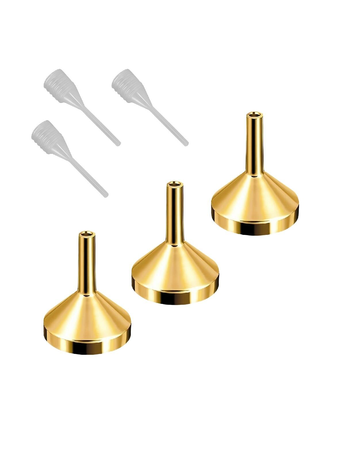 3 Шт Парфюмерная воронка для перекачки жидкости Маленькая воронка Металлическая Воронка