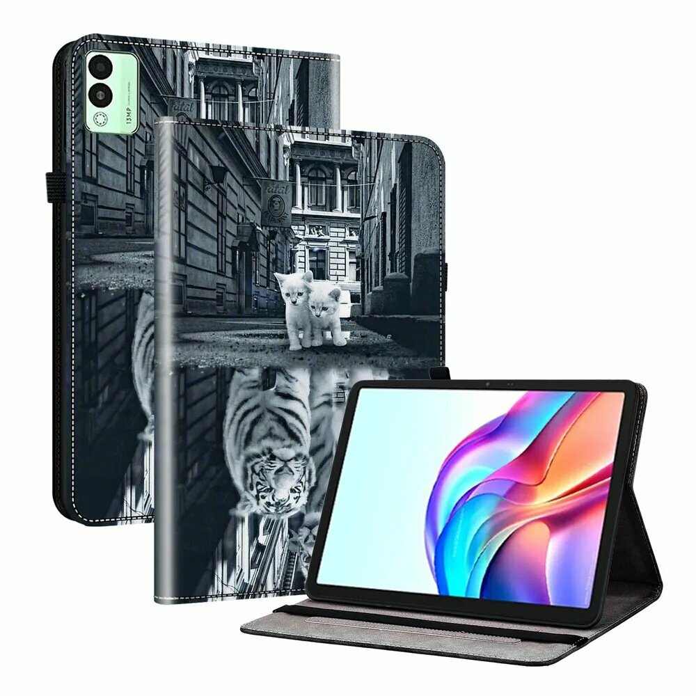 Чехол Защитный для планшета Tecno Megapad 11 LTE Цветы бабочек / С функцией подставки