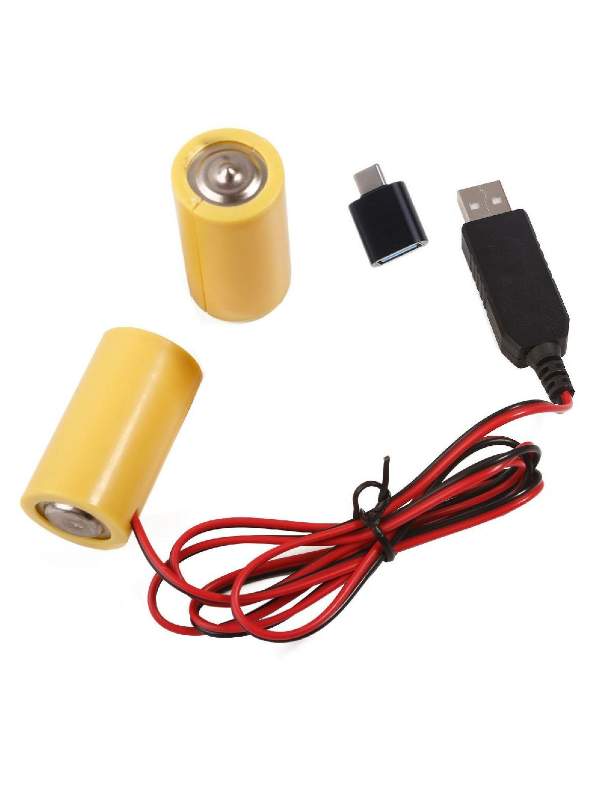 Кабель для зарядки аккумулятора USB к LR14 C 3 В с головкой типа C.
