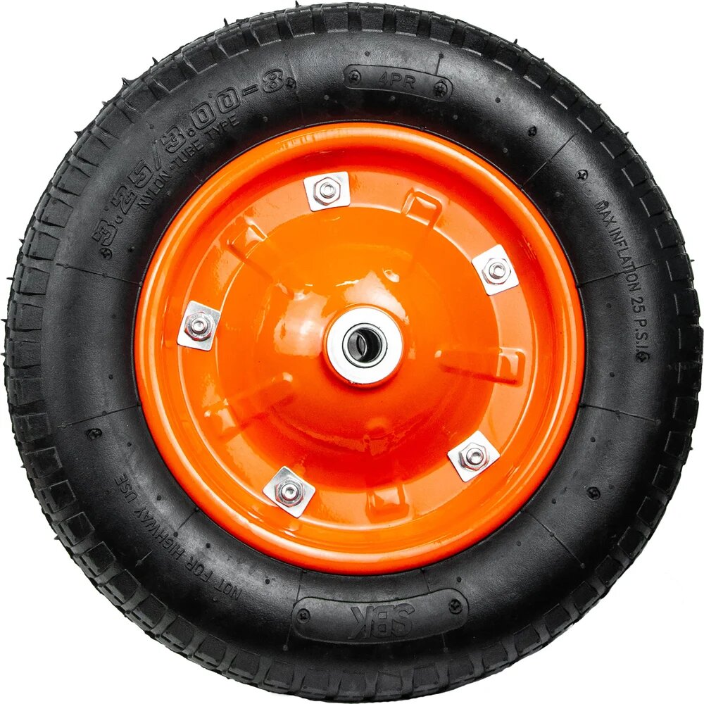 Колесо для тачки SBK 3.25-8 (16x90) усиленное болтами 00-00026321
