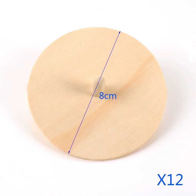 12 деревянных кубиков-вертушек для детского сада, для творчества, раскрашивания и рисования. Цвет дерева, 12 штук