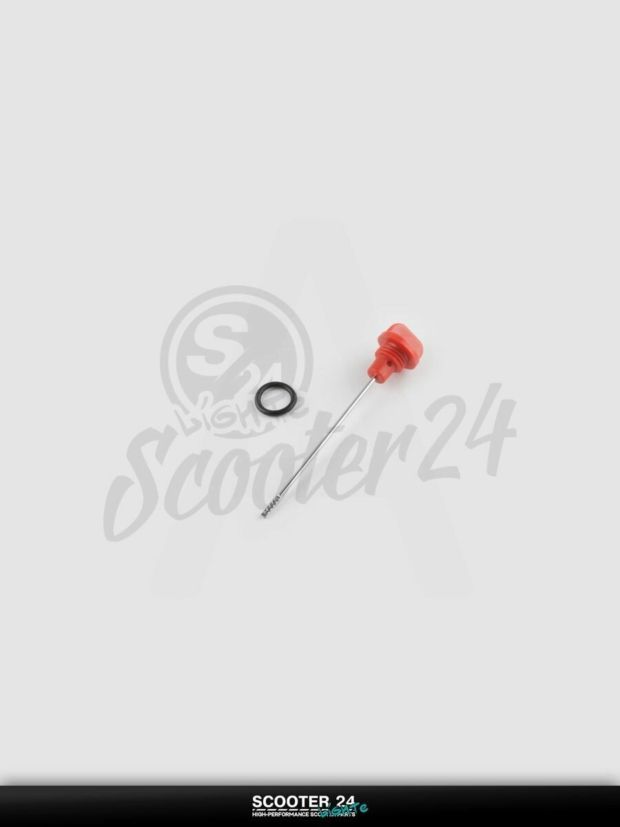Щуп масла на 4T китайский мотоцикл и мопед CB/CG 125/150 кубов, d 19.0 мм, L-125 мм (красный) "QHK"