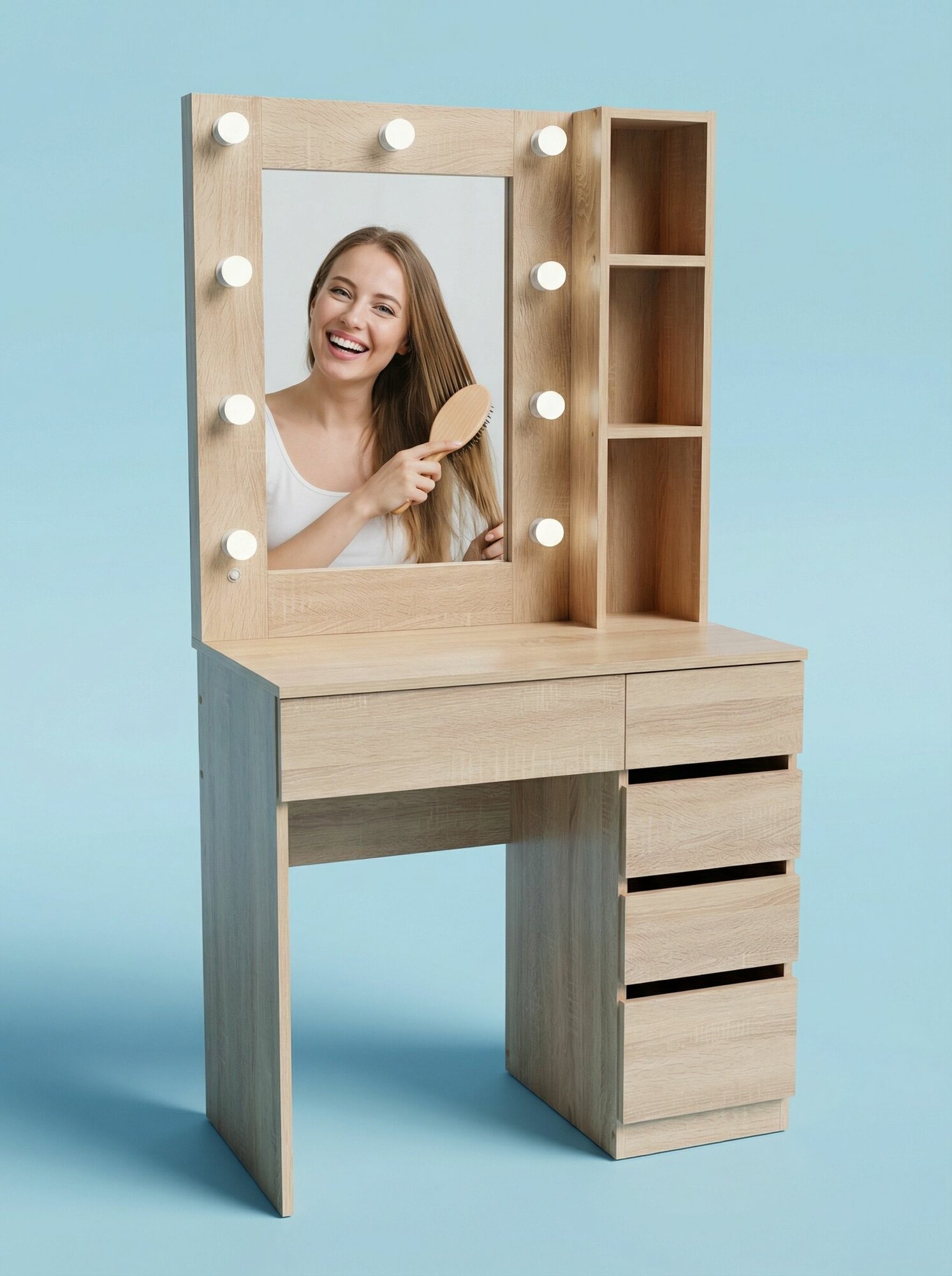 Туалетный столик с зеркалом с подсветкой