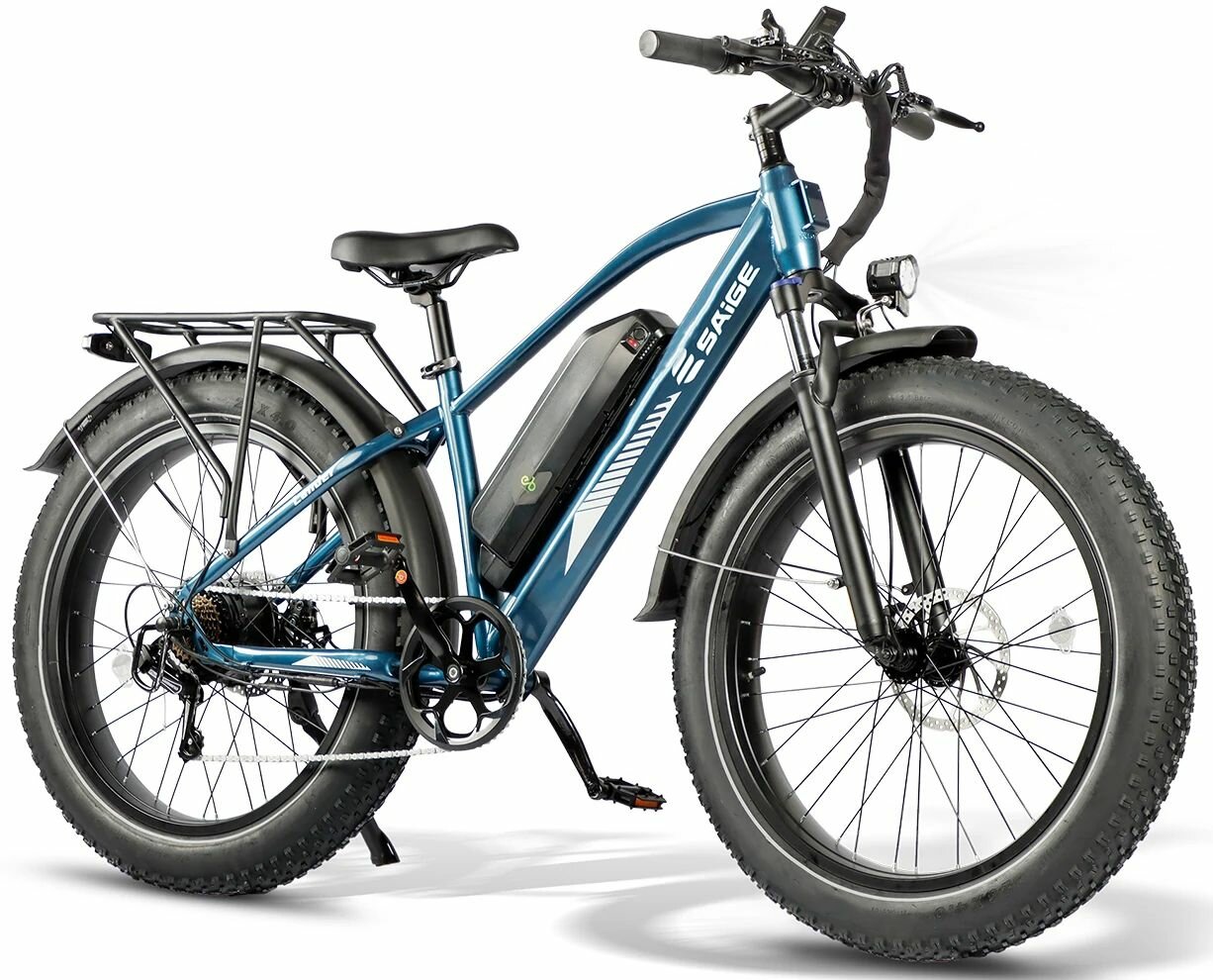 Электровелосипед SAIGE LANDER (48V/13Ah) - Синий, высокая рама