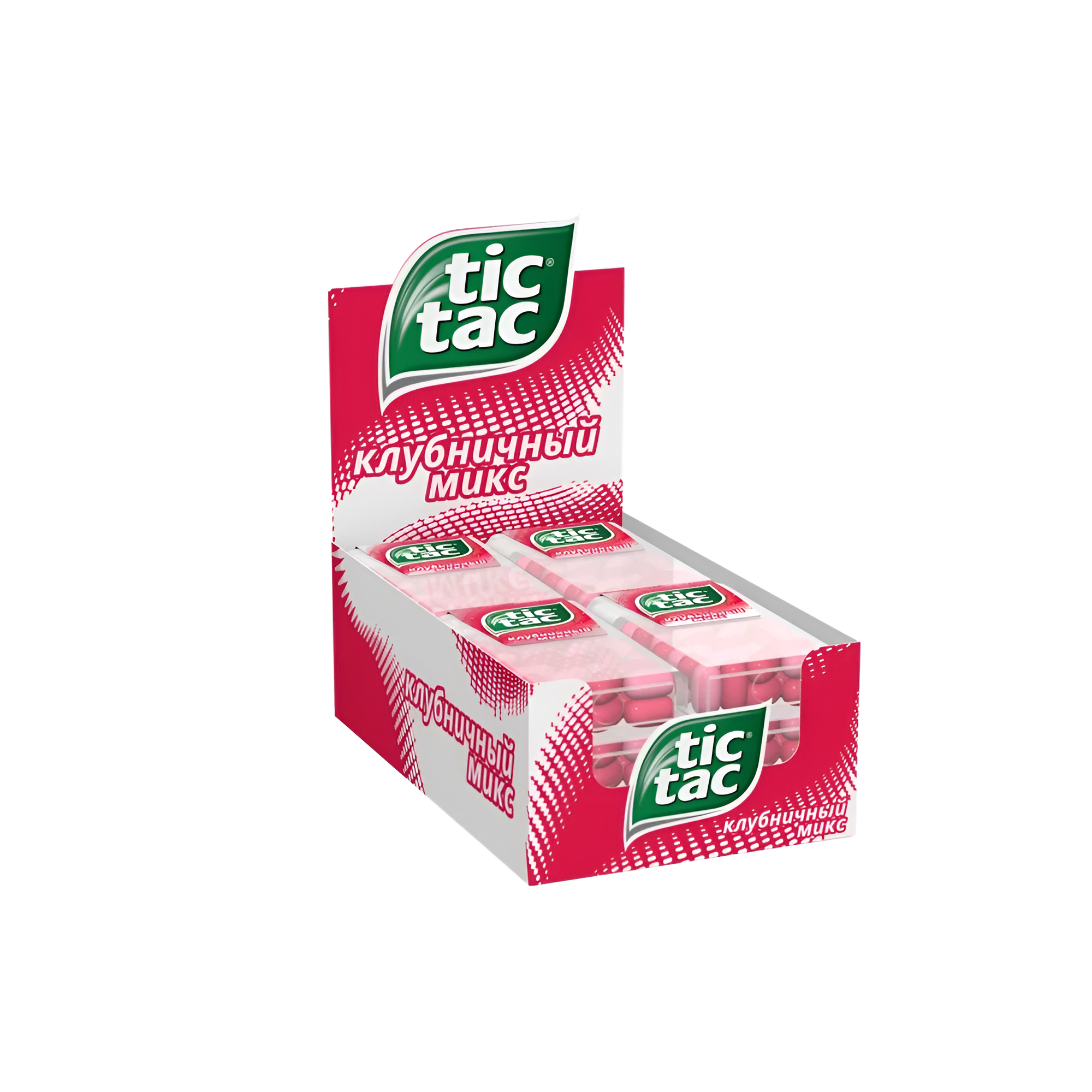 Драже "Тик-Так", ассорти, клубничный микс, в упаковке 12 шт. по 16 г