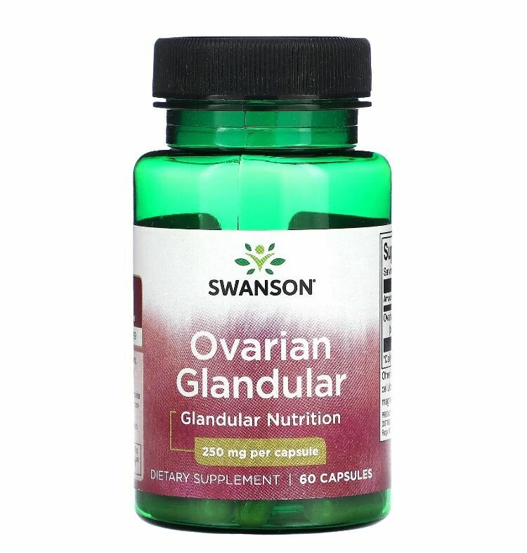 Железистые яичники, ovarian grandular , Swanson, 250 мг, 60 капсул (США )