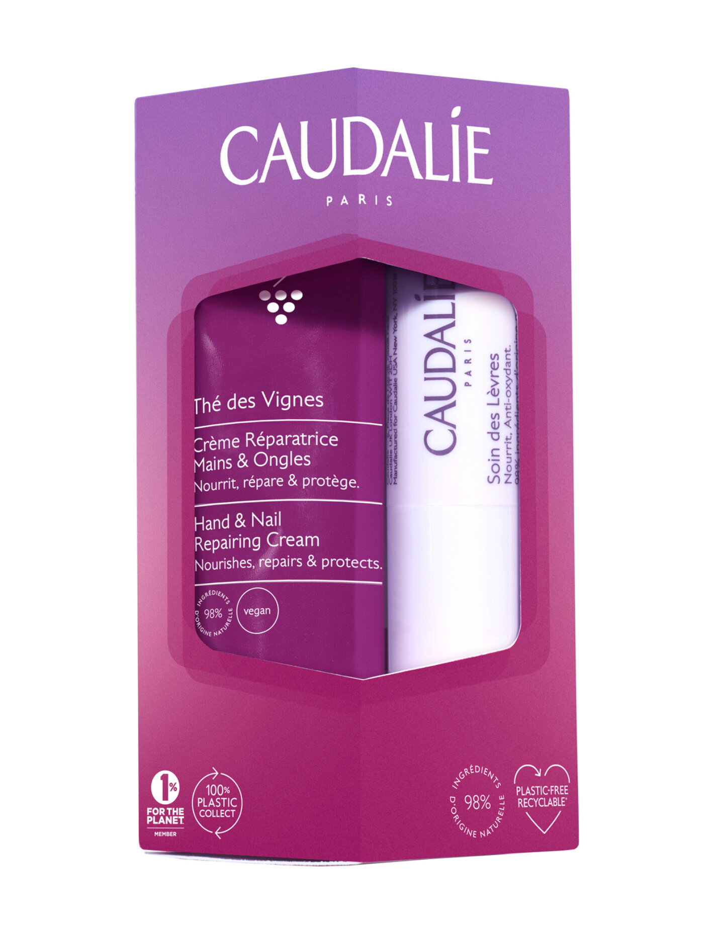 Набор для ухода за губами и руками CAUDALIE The des Vignes LipHand Duo