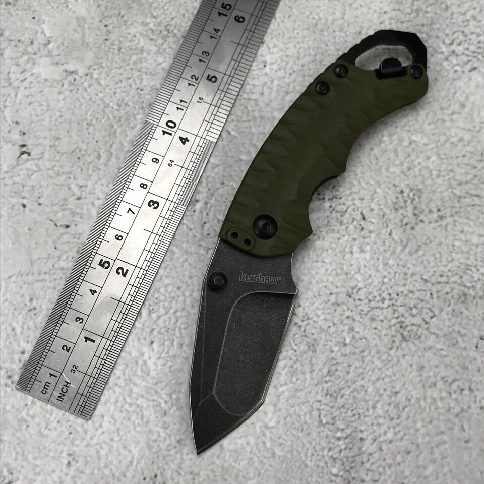Kershaw Shuffle II 8750 Ручной мини складной охотничий нож Blackwash Tanto Plain Edge лезвие 8Cr13MoV Тактические ножи для выживания EDC