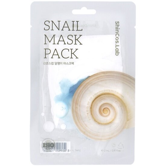 Тканевая маска Shincos.lab с муцином улитки, 27 мл