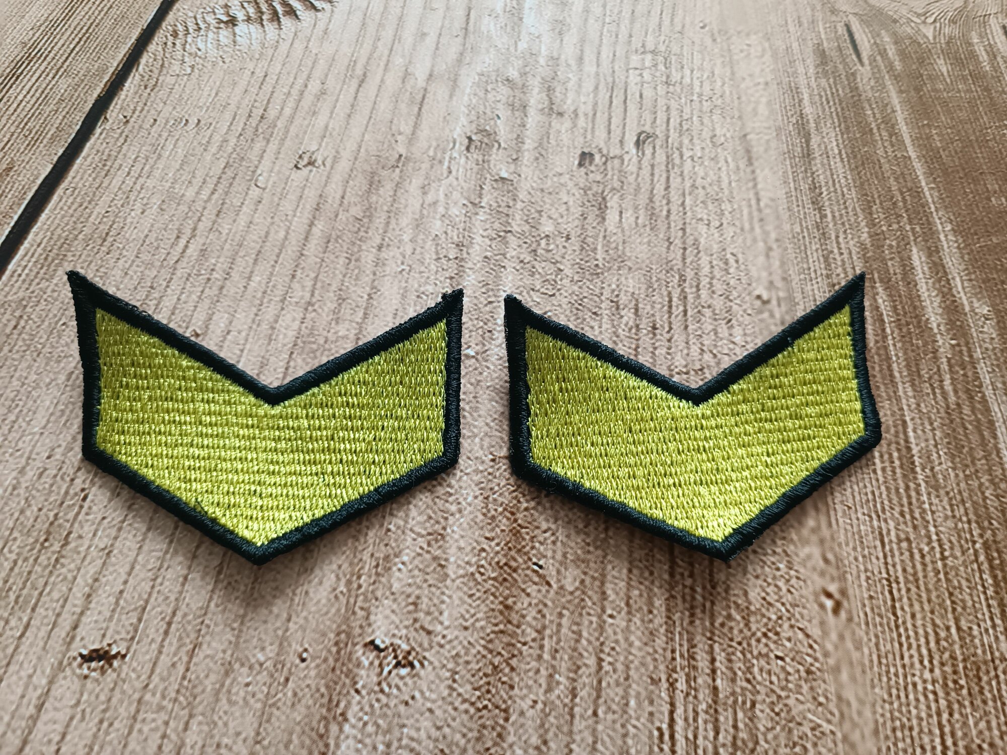 Нашивка годички / выслуга лет, 5 лет желтые, 2 штуки, без липучки