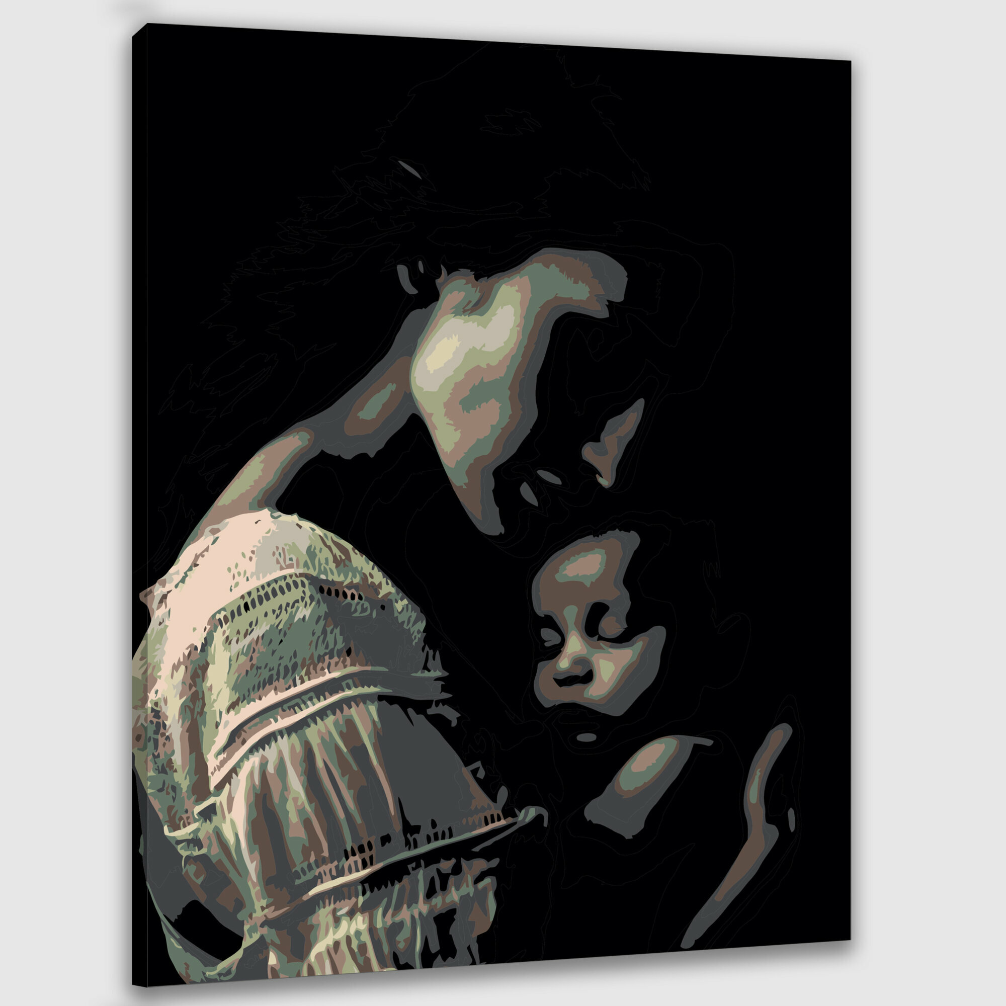 Картина по номерам 40x50 см, мать, ребенок, радость, материнство, взгляд, любовь, близость, счастье