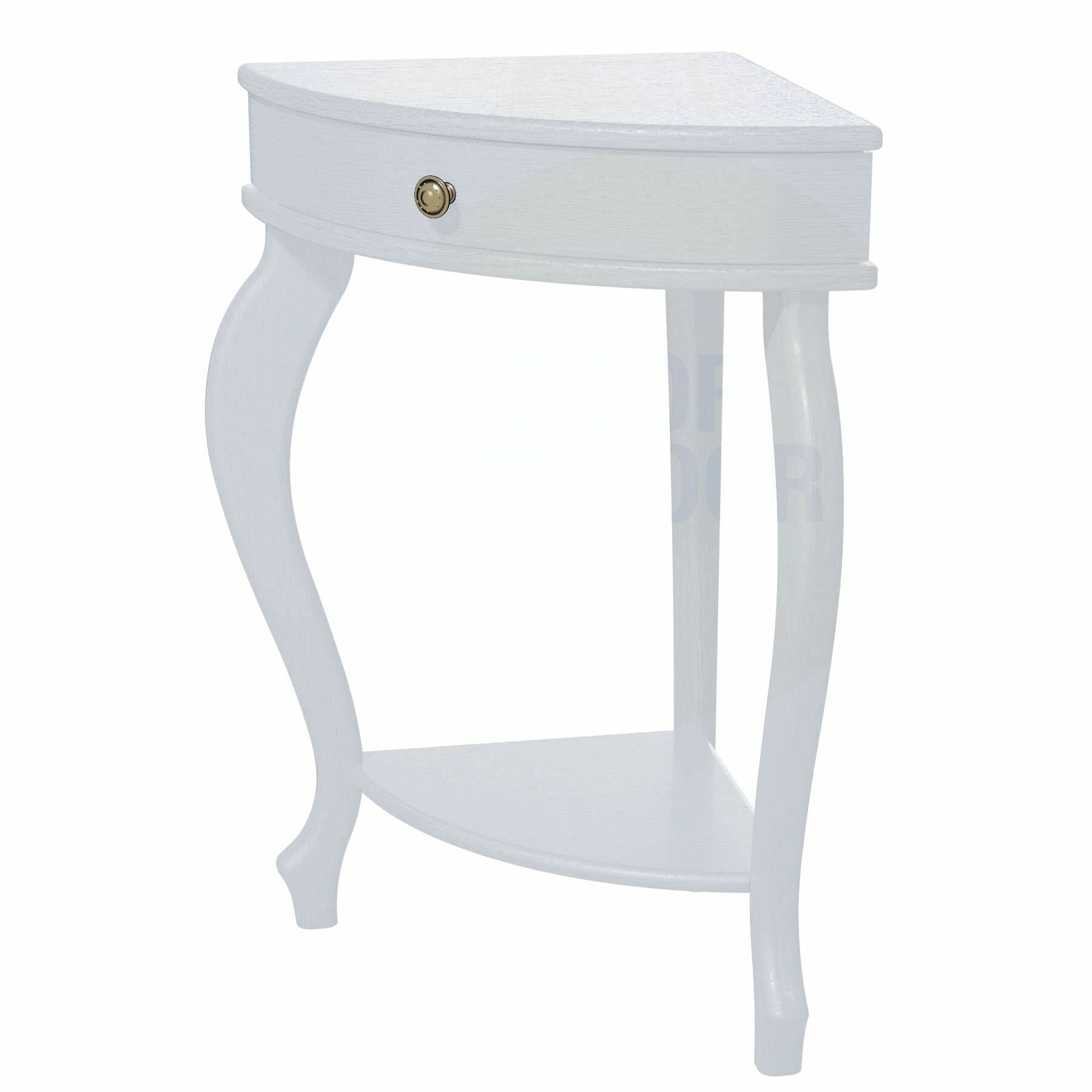 Консоль угловая Элегант молочный дуб, МДФ, молочный дуб, 45x73x45 см, 1 ящик.