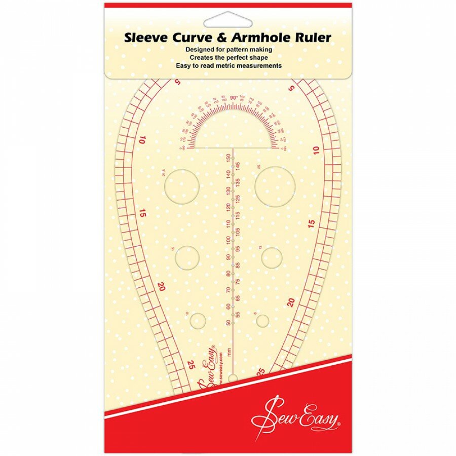 Лекало для изготовления проймы рукава 13.7 x 25,2 x 0,2 см HEMLINE NL4209