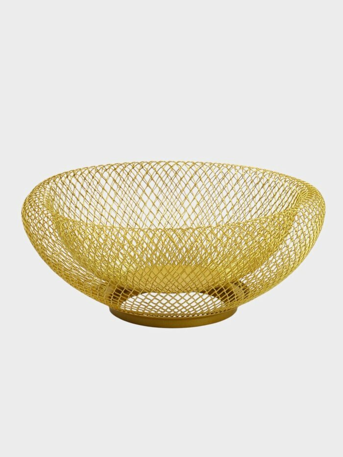 Ваза для фруктов «Сплетение», 25×25×10, жесть, цвет бронза