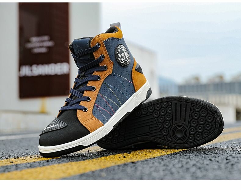 Мотокроссовые ботинки 2025 мужские защитные мембранные всесезонные, металлокаркас + быстрая шнуровка, для эндуро/мотокросса (черные)