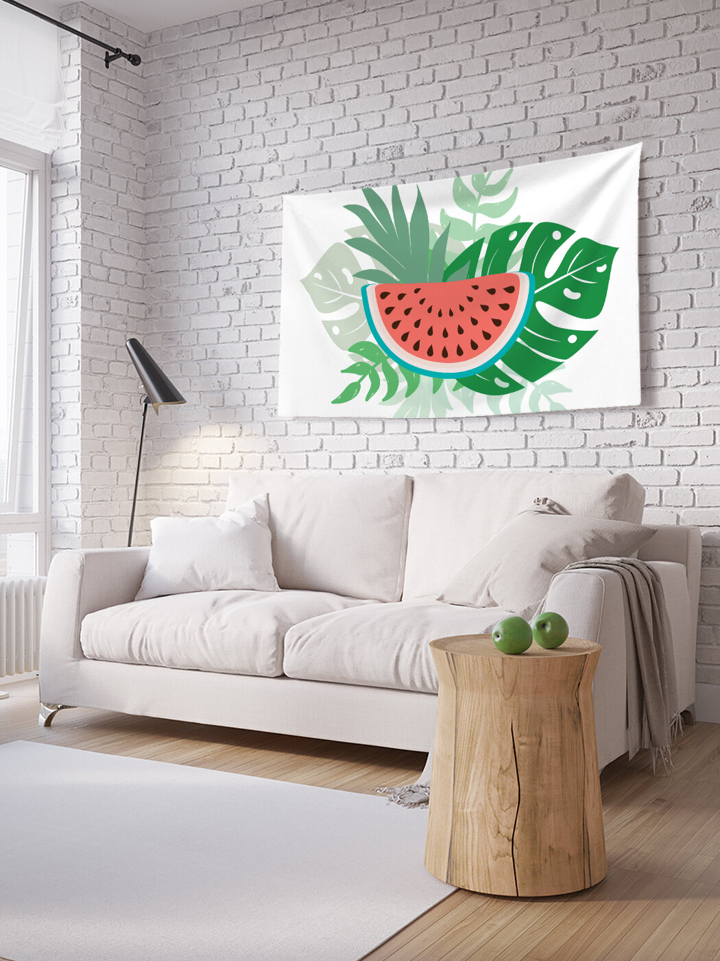 Фотопанно на стену горизонтальный постер 100х150 "Тропический арбуз", JoyArty