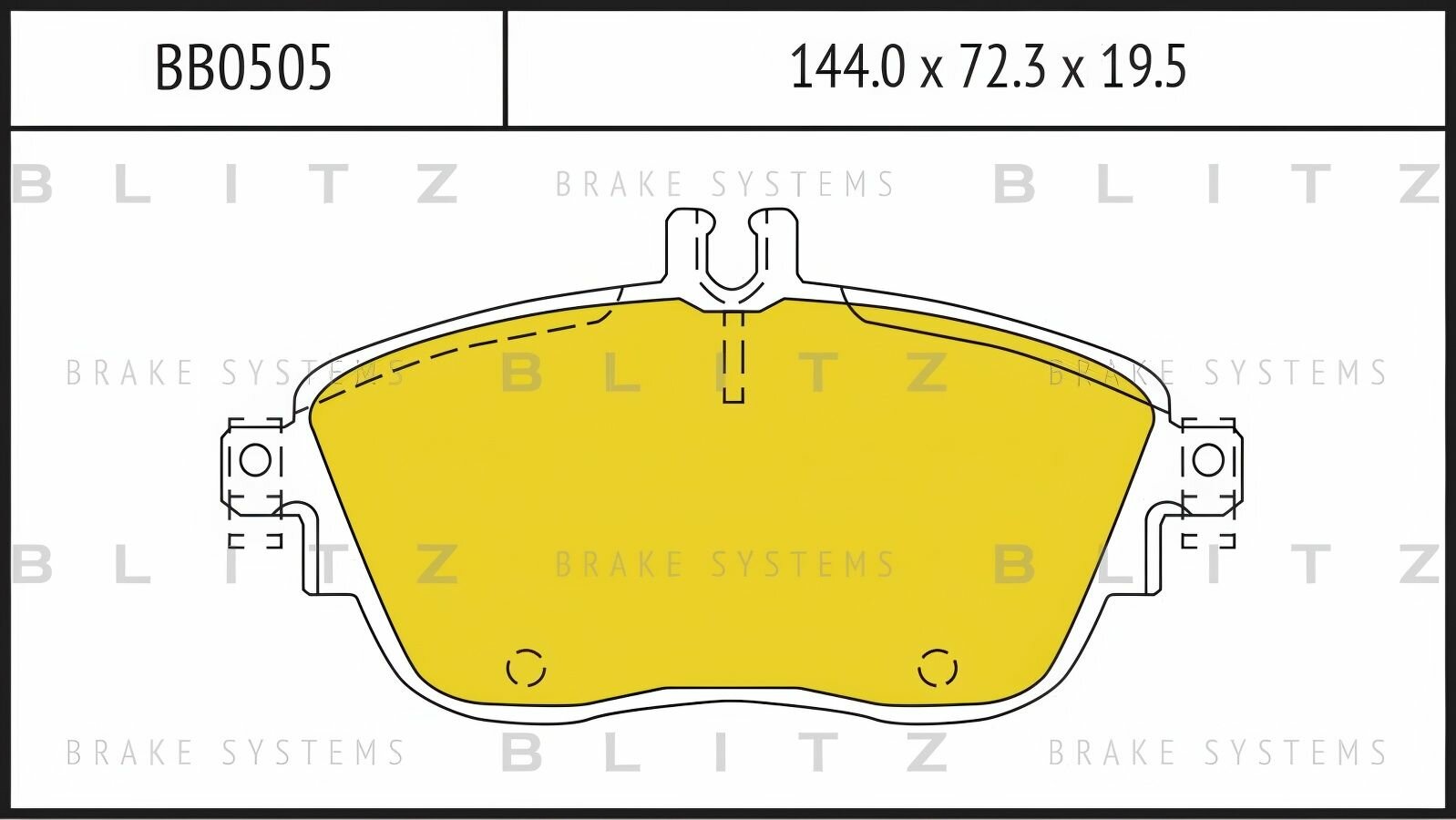 Тормозные колодки передние для Мерседес А, Б, CLA, Гла-Класс BB0505 BLITZ