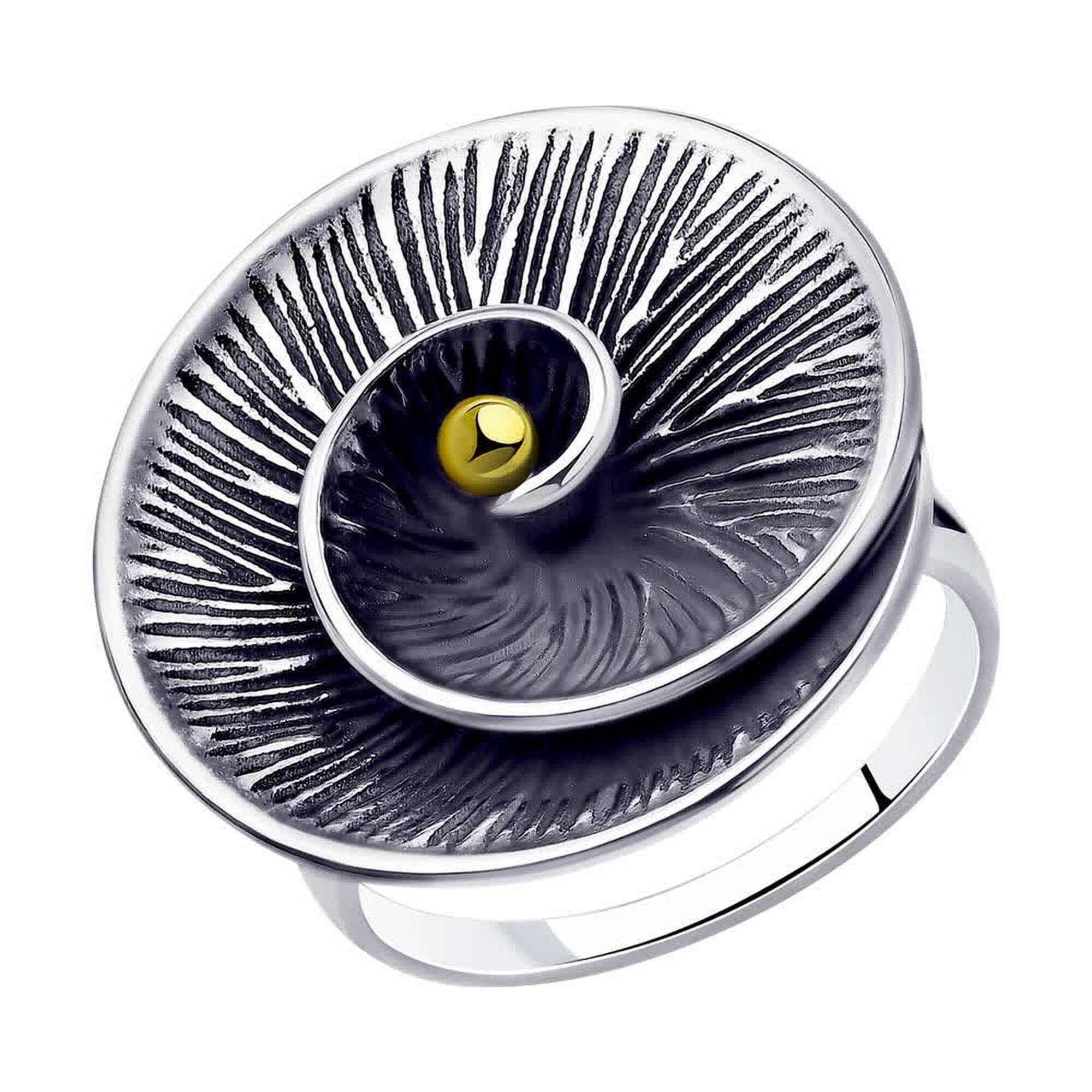 Кольцо Diamant online, серебро, 925 проба, чернение