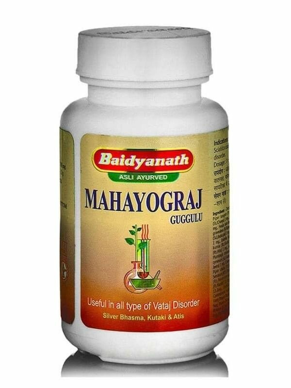 МахаЙогарадж Бадьянатх (Mahayogaraj Guggulu Baidyanath), для опорно-двигательной системы, 40 таблеток
