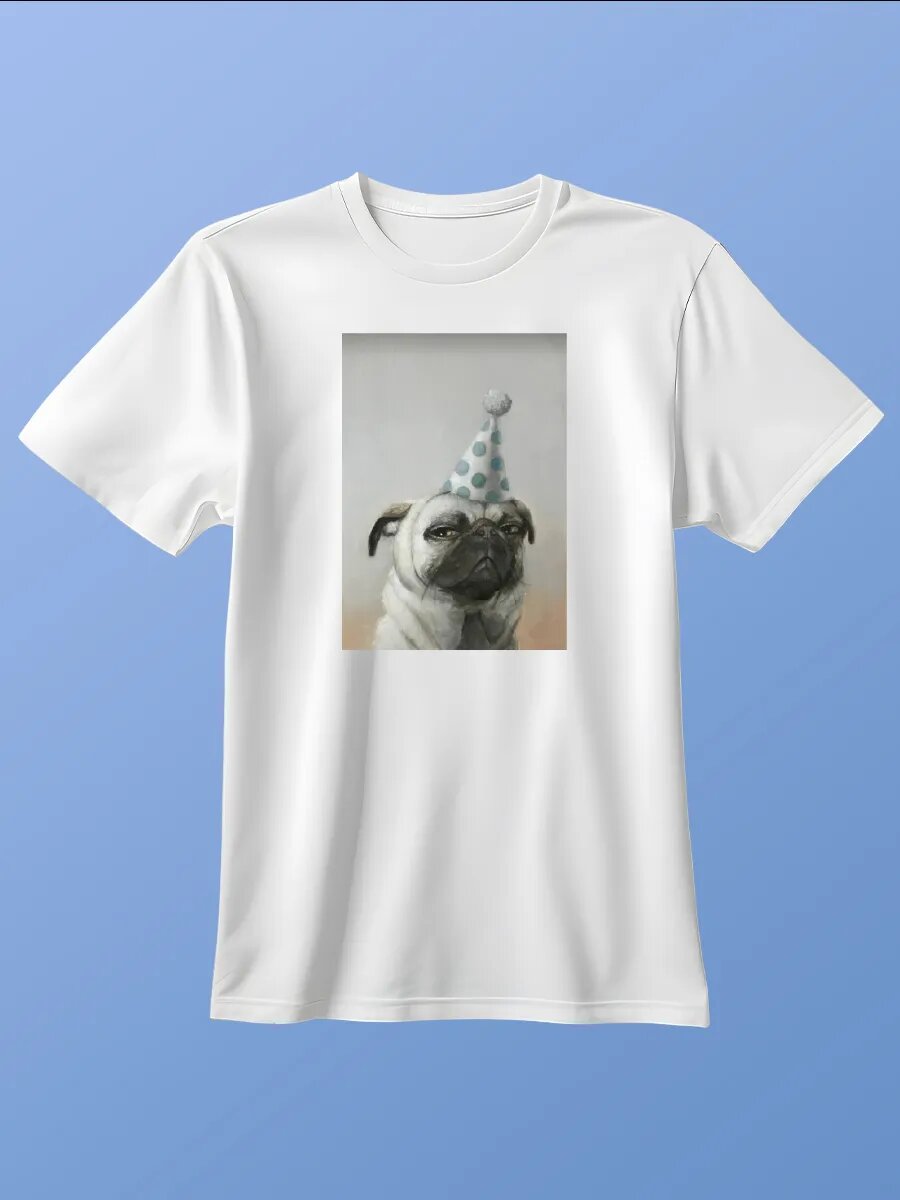 Футболка с собачкой день рождения