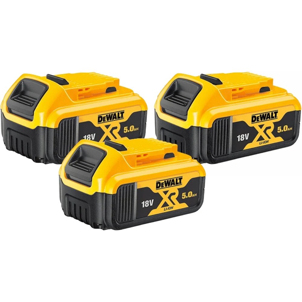 Аккумулятор Dewalt Li-Ion, 18 В, 5 Ач, 3 шт, DCB184P3 DCB184P3-XJ, облегчает работу, светодиодная