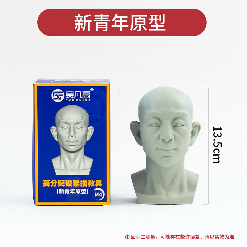 Модель головы Милонга, голова Тэо, гипсовая модель головы, учебное пособие, реалистичная голова, мини-версия, гипсовая модель для эскизов
