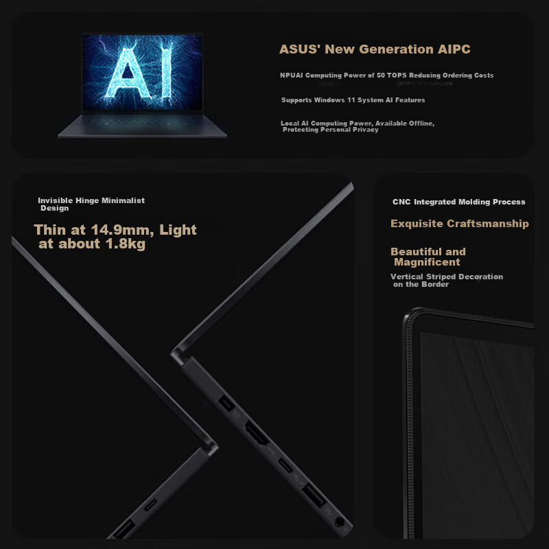 Ноутбук ASUS ProArt Creation 16 2025 AMD Ryzen AI9 HX370 RTX5070 64G 2T 2.8K 120Hz OLED 16-inch touch-screen thin and light creative laptop