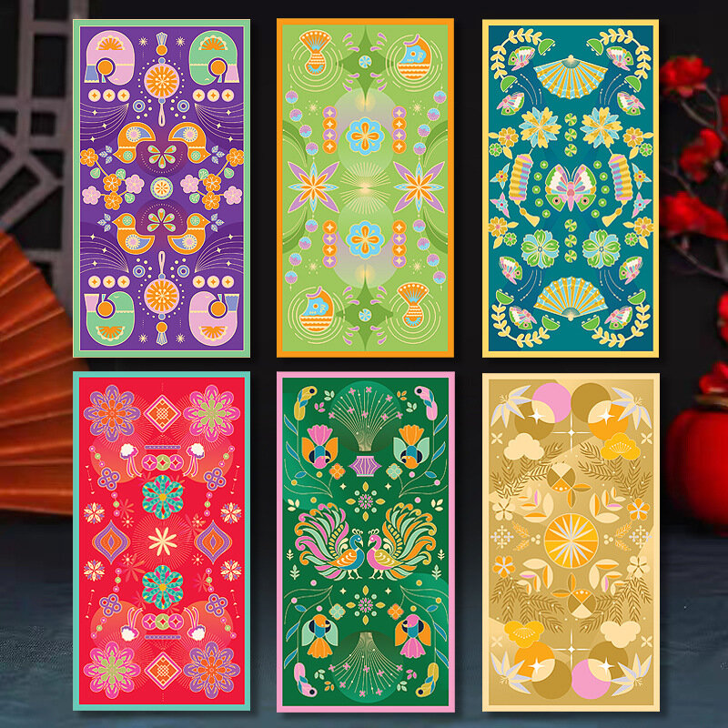 Конверты "Зелено-красные", флуоресцентные, 2025 шт