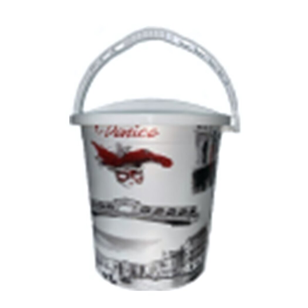 Ведро с крышкой герметичное 14 л, декор «Венеция», белый пластик для хранения