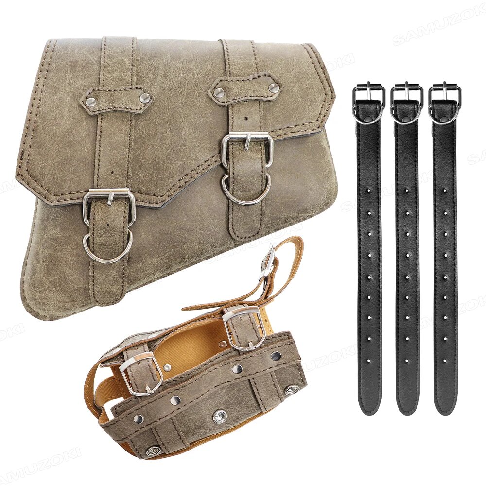 Коричнево-серая подвесная сумка для багажа с сумкой для чайника, мотоциклетная Ретро седельная сумка для Harley Davidson Sportster XL883 XL1200 B