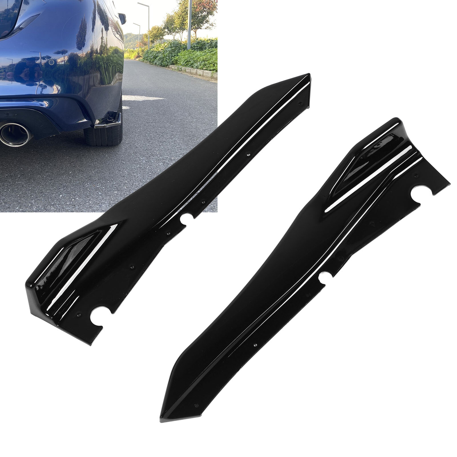 1 пара заднего бампера, боковой угловой сплиттер, фартук, боковой угловой сплиттер, фартук, замена для Infiniti Q50 2018 2023 гг.