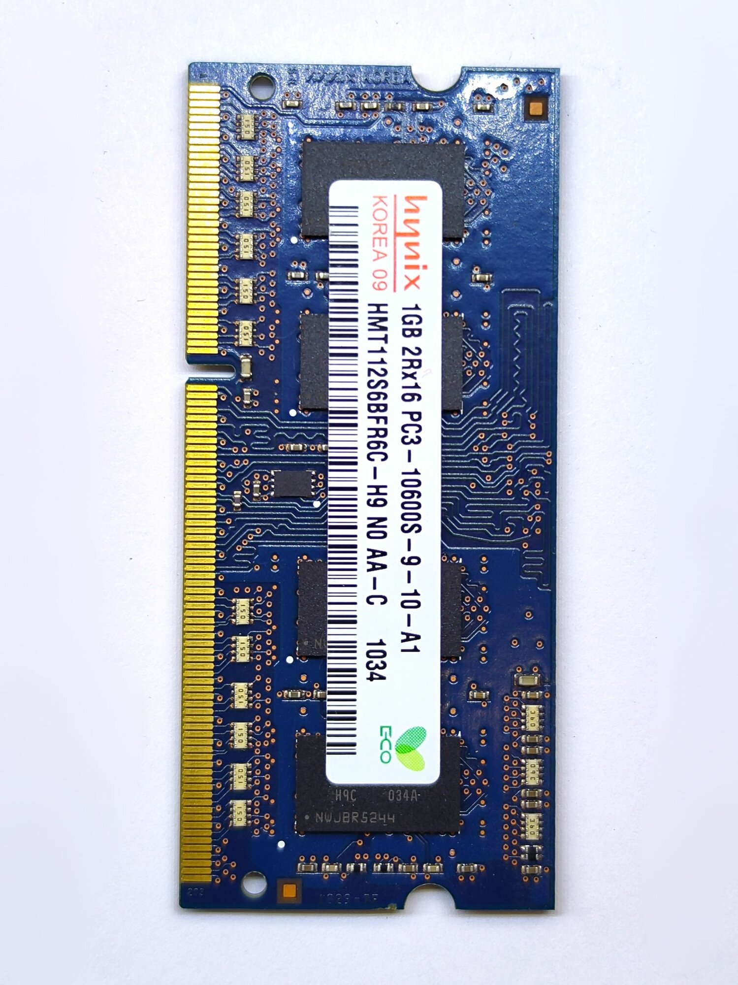Оперативная память для ноутбука Hynix DDR3 1GB HMT112S6BFR6C-9 2Rx16 PC3-10600S-9-10-A1