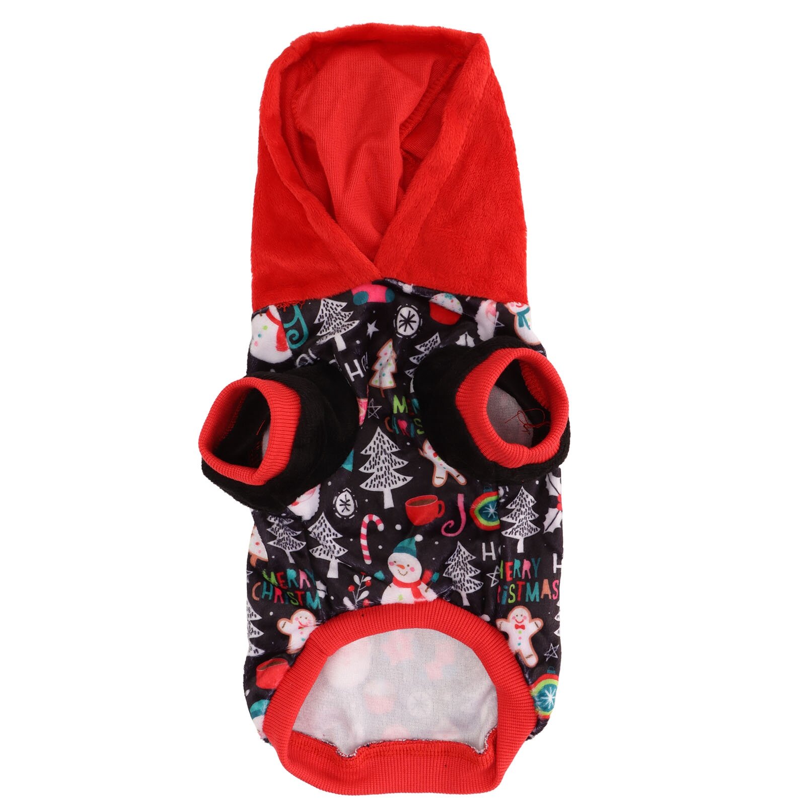 Рождественский свитер для собак с милым принтом, теплый, модный, осенне-зимний, с капюшоном, для маленьких и средних собак, размер XL.