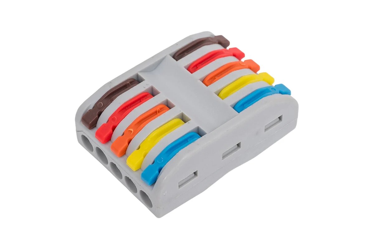 Клеммы цветные для проводов CONTA SPL-5C, 10 контактов, модульная клеммная колодка