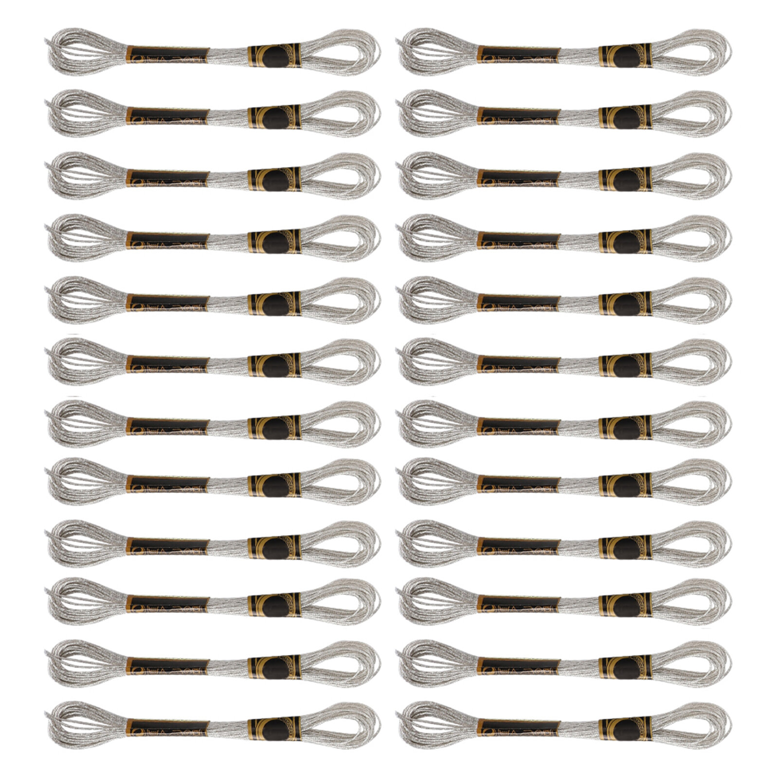 Серебряная глянцевая вышивальная нить 24 шт. нитки для вышивки крестом 8 м пряжа ручной работы для рукоделия и рукоделия