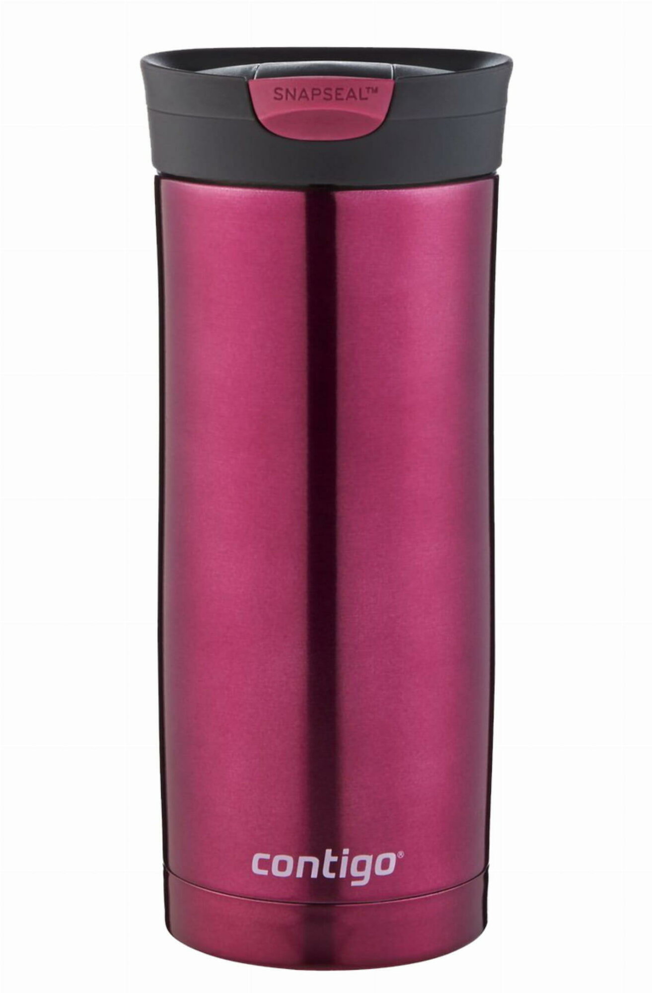 Decathlon Термокружка Contigo Huron 470 мл, с двойными стенками, из нержавеющей стали, красная