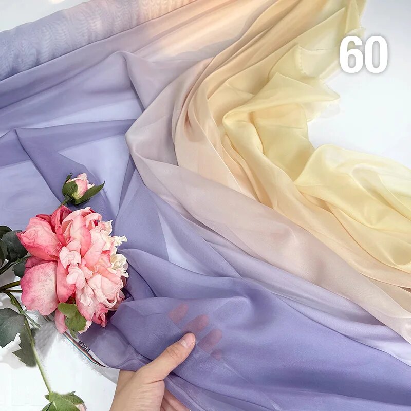 Многоцветная шифоновая ткань 30D для пошива 1M, 60