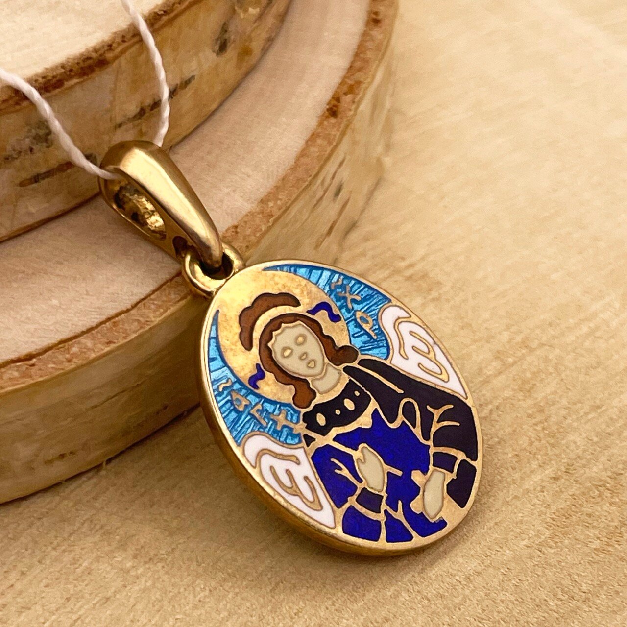 Подвеска, серебро, 925 проба, чернение, золочение, оксидирование, эмаль