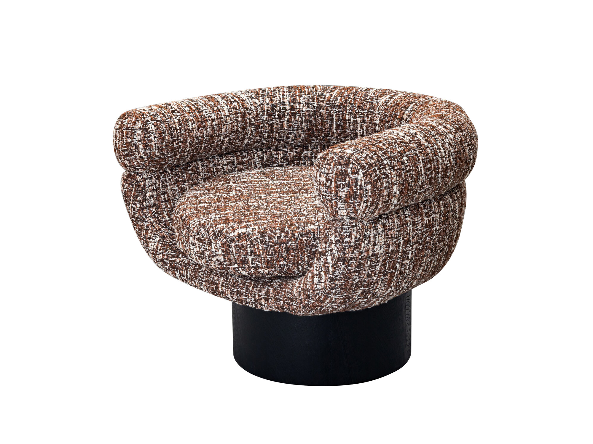 Кресло Basel, Основание - фанера лиственницы, Шпон ильм (вяз), Наполнение - ППУ, Обивка - ткань (состав: полиэстер;