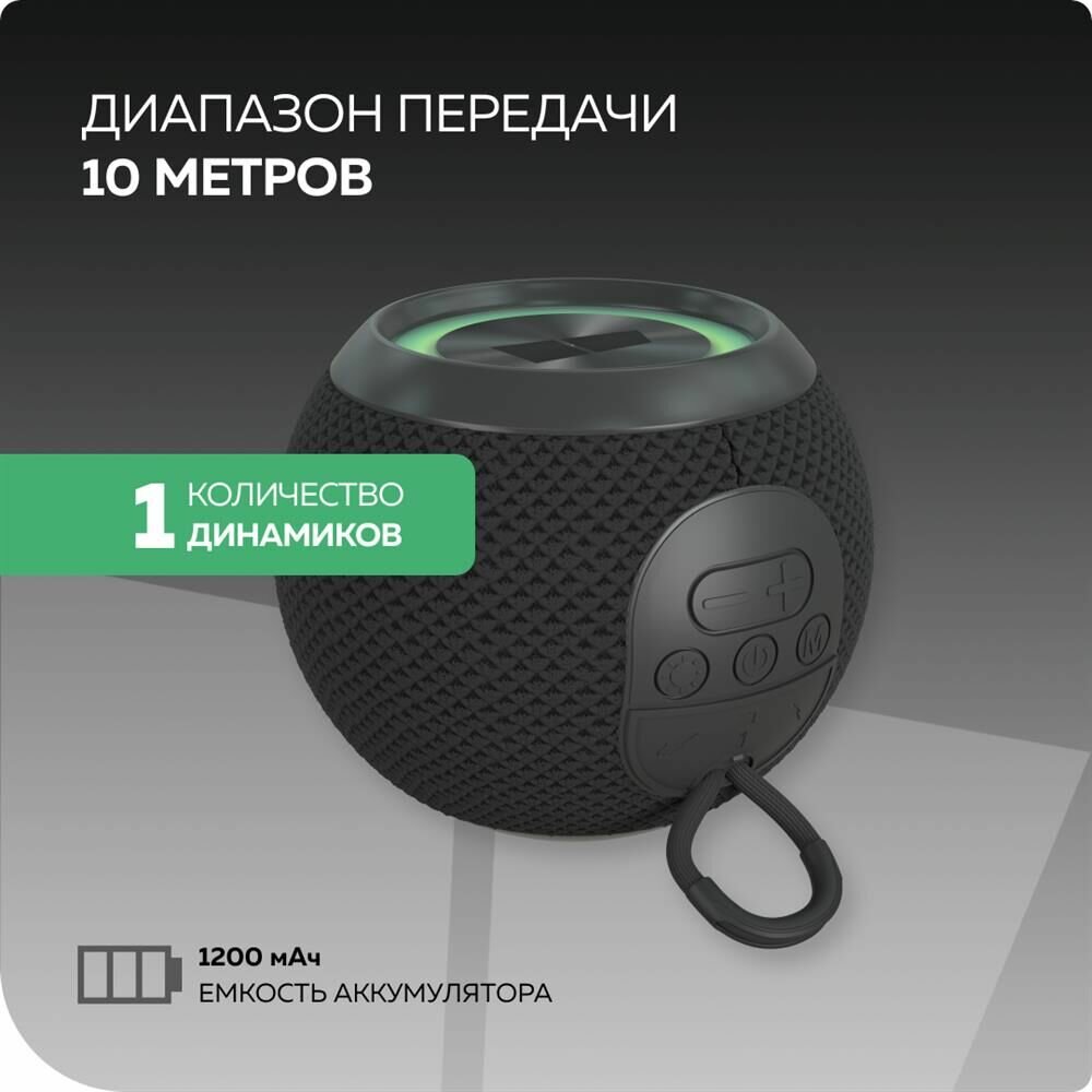 Колонка беспроводная музыкальная BS55 Black